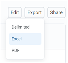 Exporting grid data in a web report to Excel